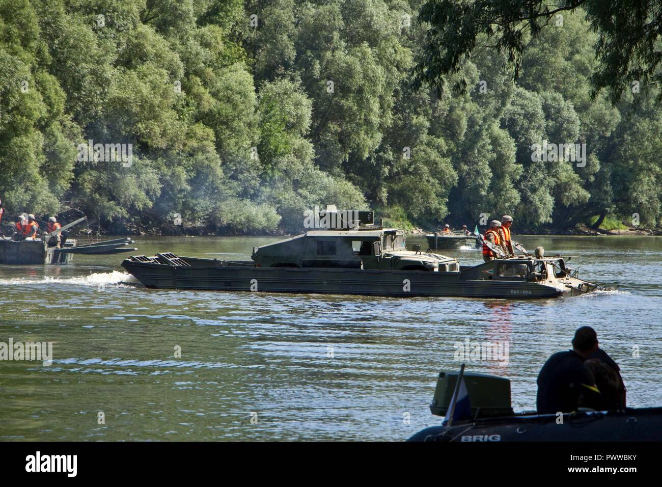Engineers assigned to 837th Brigade Engineer Battalion, U.S. Army ...