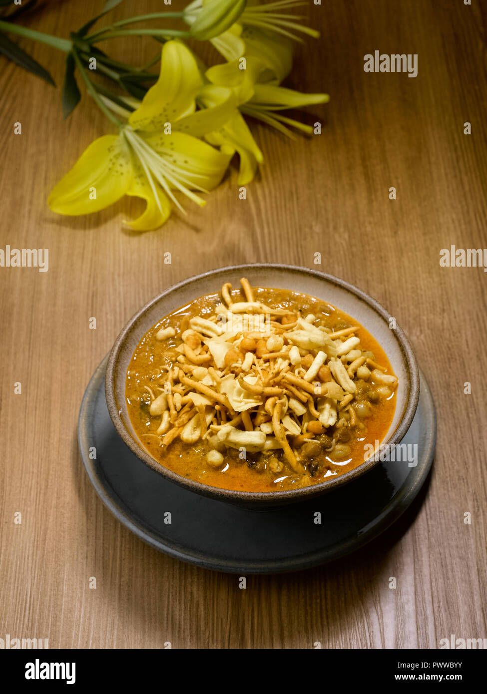 USAL PAV, A MAHARASHTIAN SAVOURY AND SPICY SNACK MADE WITH PULSES AND ...