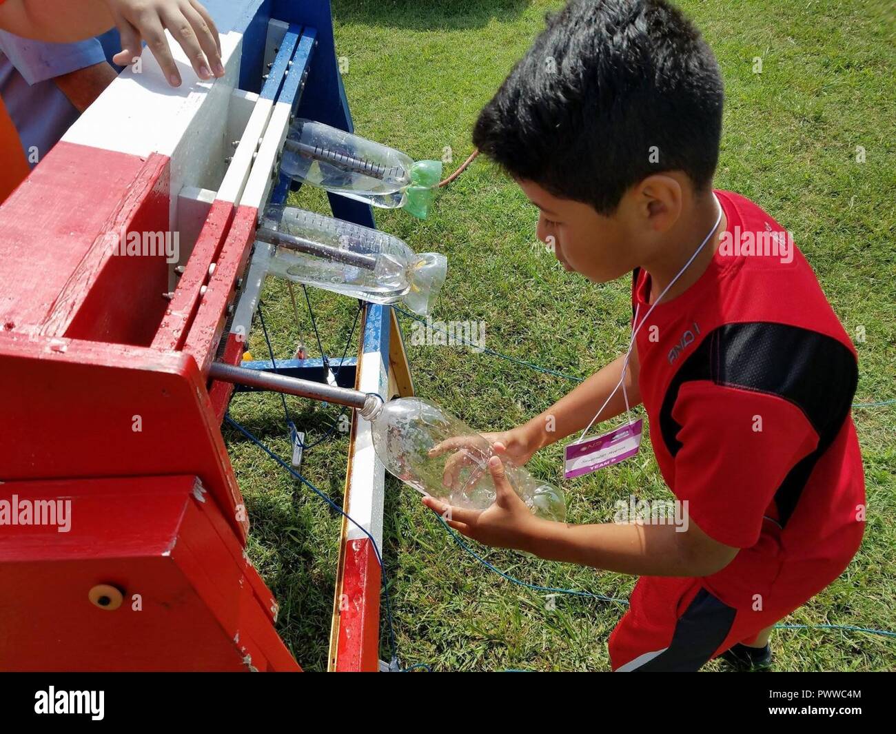 KING GEORGE, Va. (June 29, 2017) - A middle school student prepares his ...