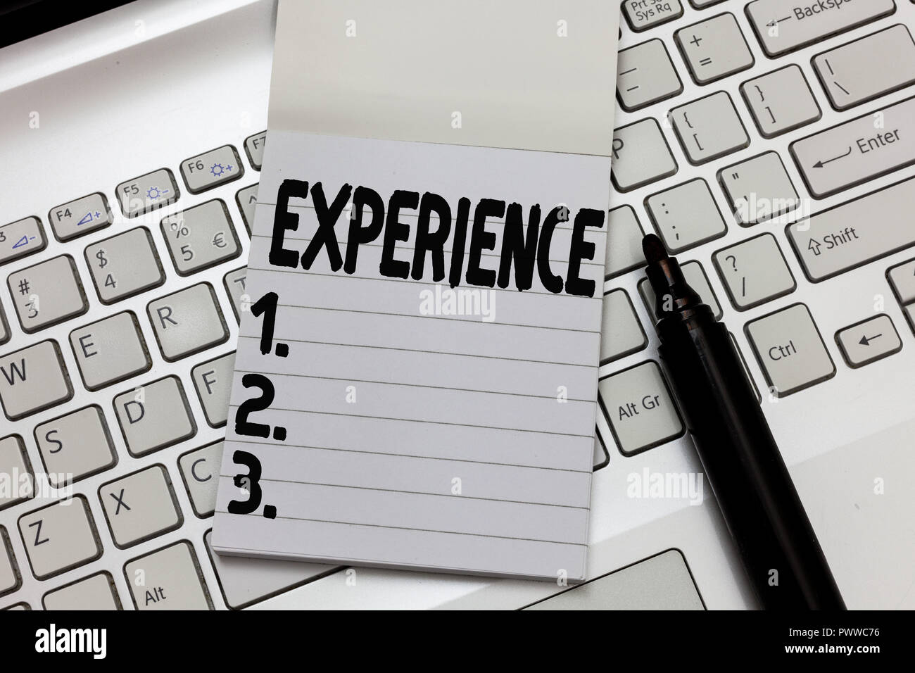 Text sign showing Experience. Conceptual photo Practical knowledge ...