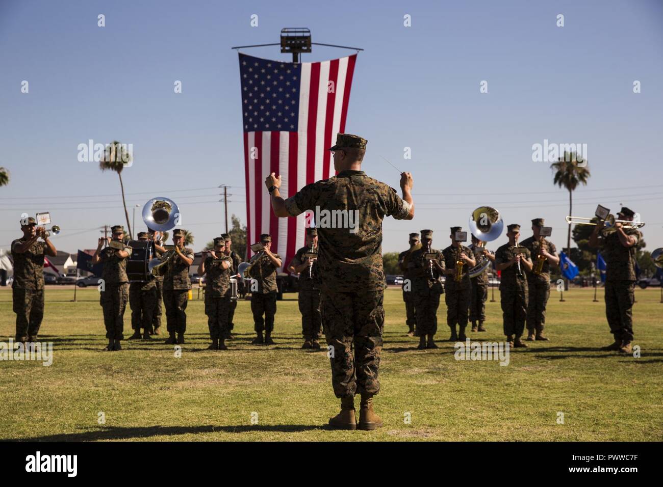 U.S. Marines with the 3rd Marine Aircraft Wing Band perform at Marine ...
