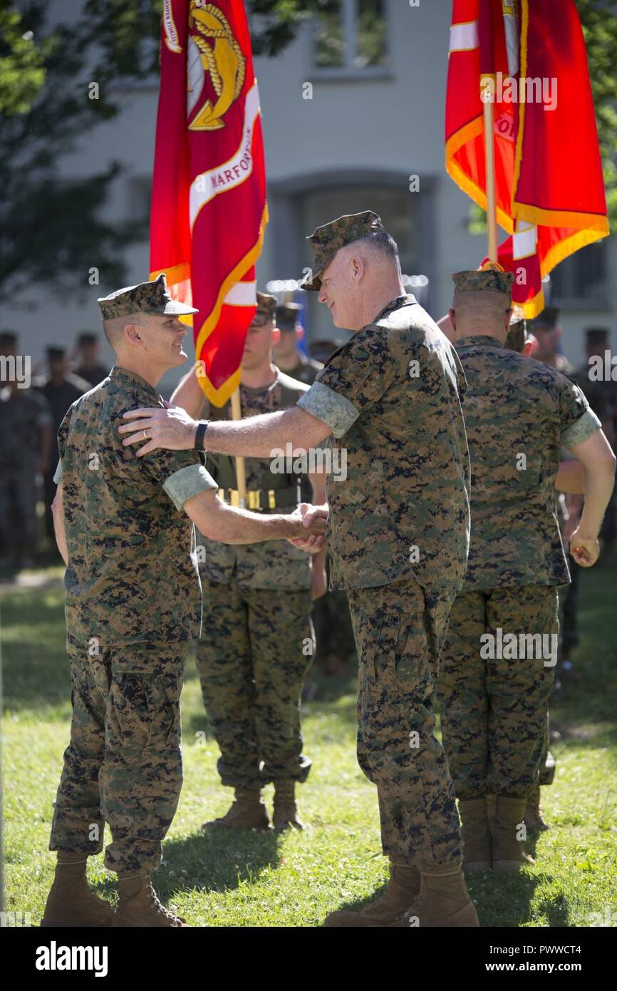 Maj.Gen. Niel Nelson, the off-going commander of Marine Forces Europe ...