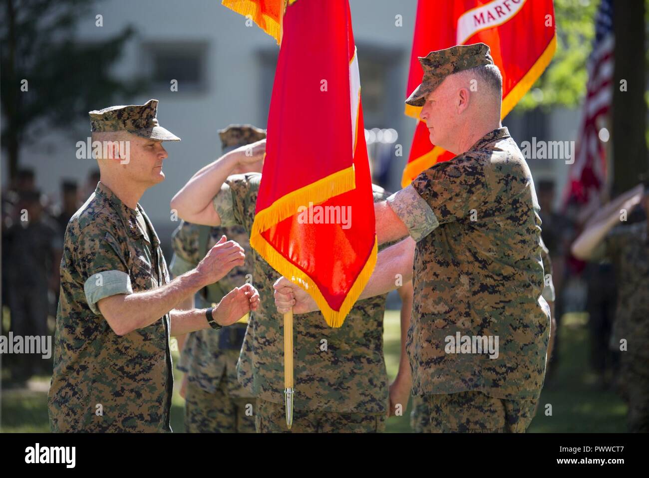 Major General Russell Sanborn, the oncoming commander of Marine Forces ...