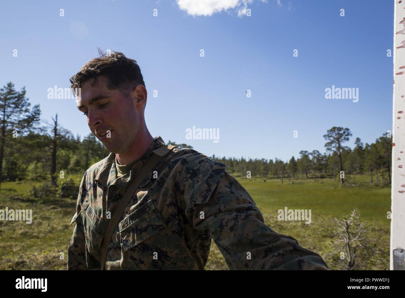 Lance Cpl. Brian Melly, an assaultman with Marine Rotational Force ...