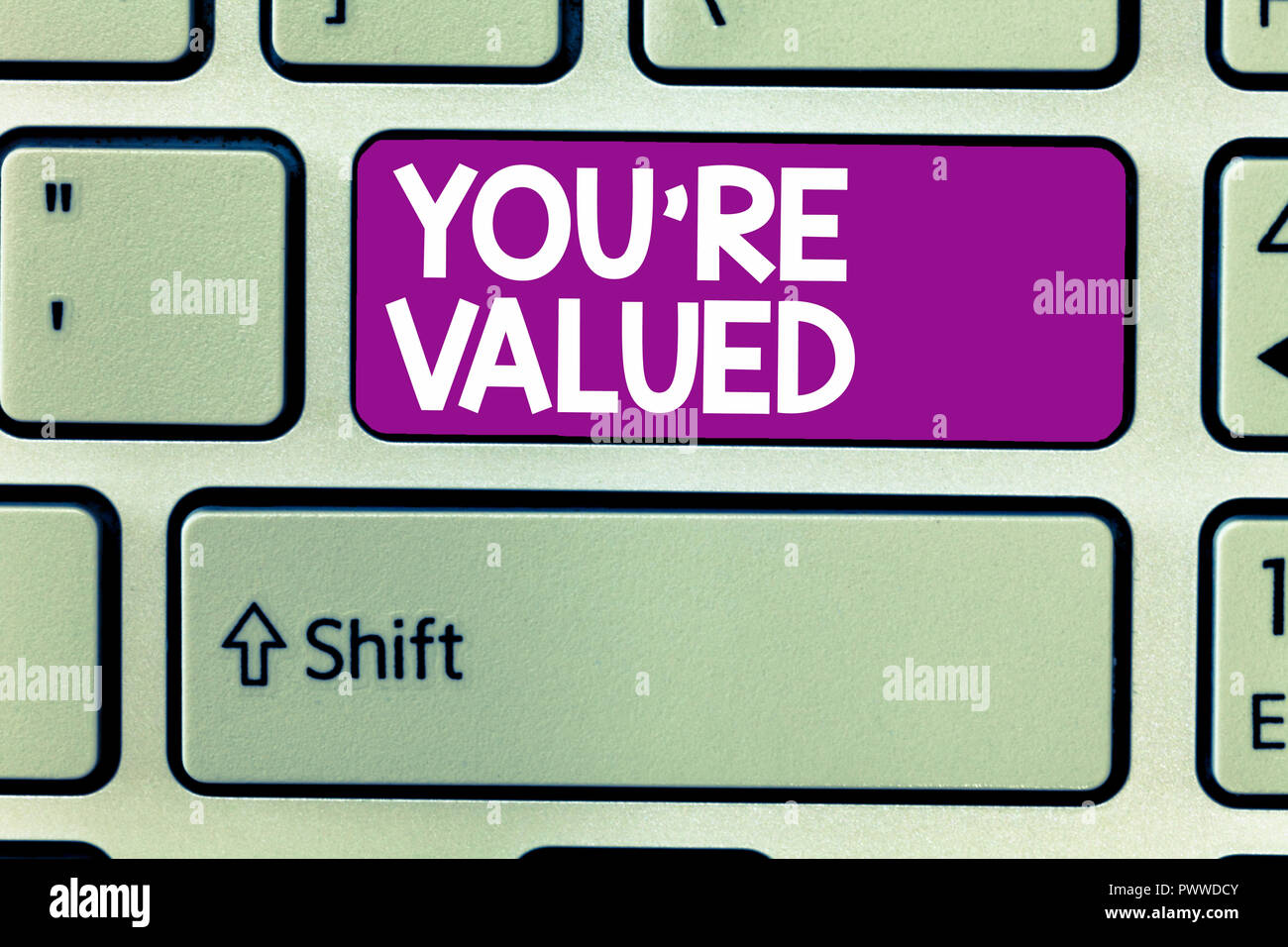 Text sign showing You re are Valued. Conceptual photo Sense of worth in ...