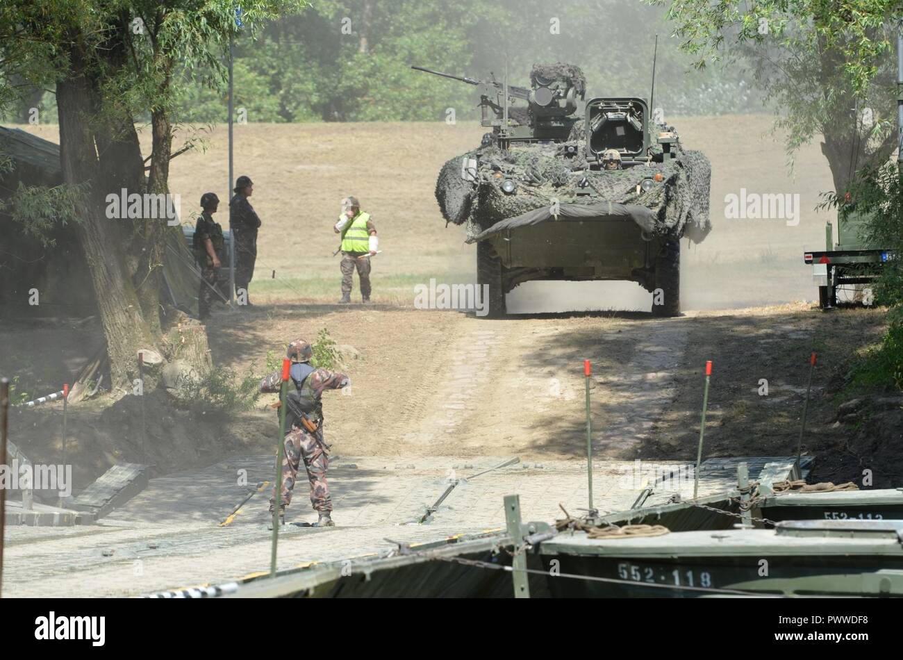 GYOR, Hungary — Military vehicles belonging to 1st squadron, 2nd ...