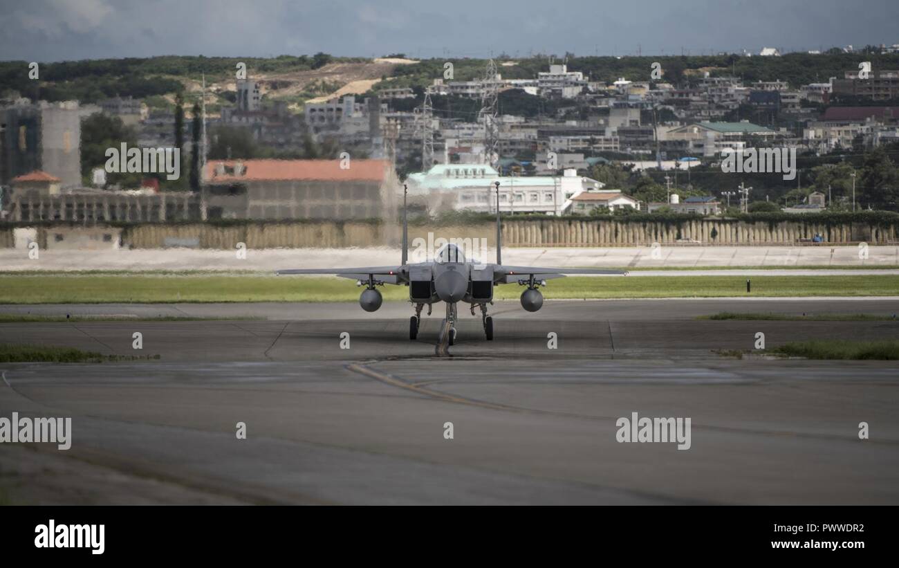 U.S. Air Force Brig. Gen. Barry Cornish, 18th Wing commander, taxis an ...