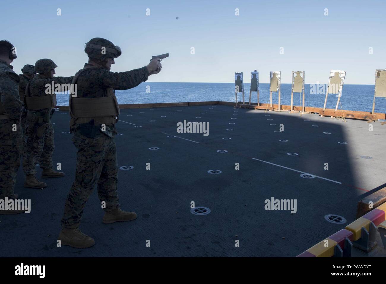 CORAL SEA (July 5, 2017) Sgt. Maj. Jim Lanham, sergeant major of the ...