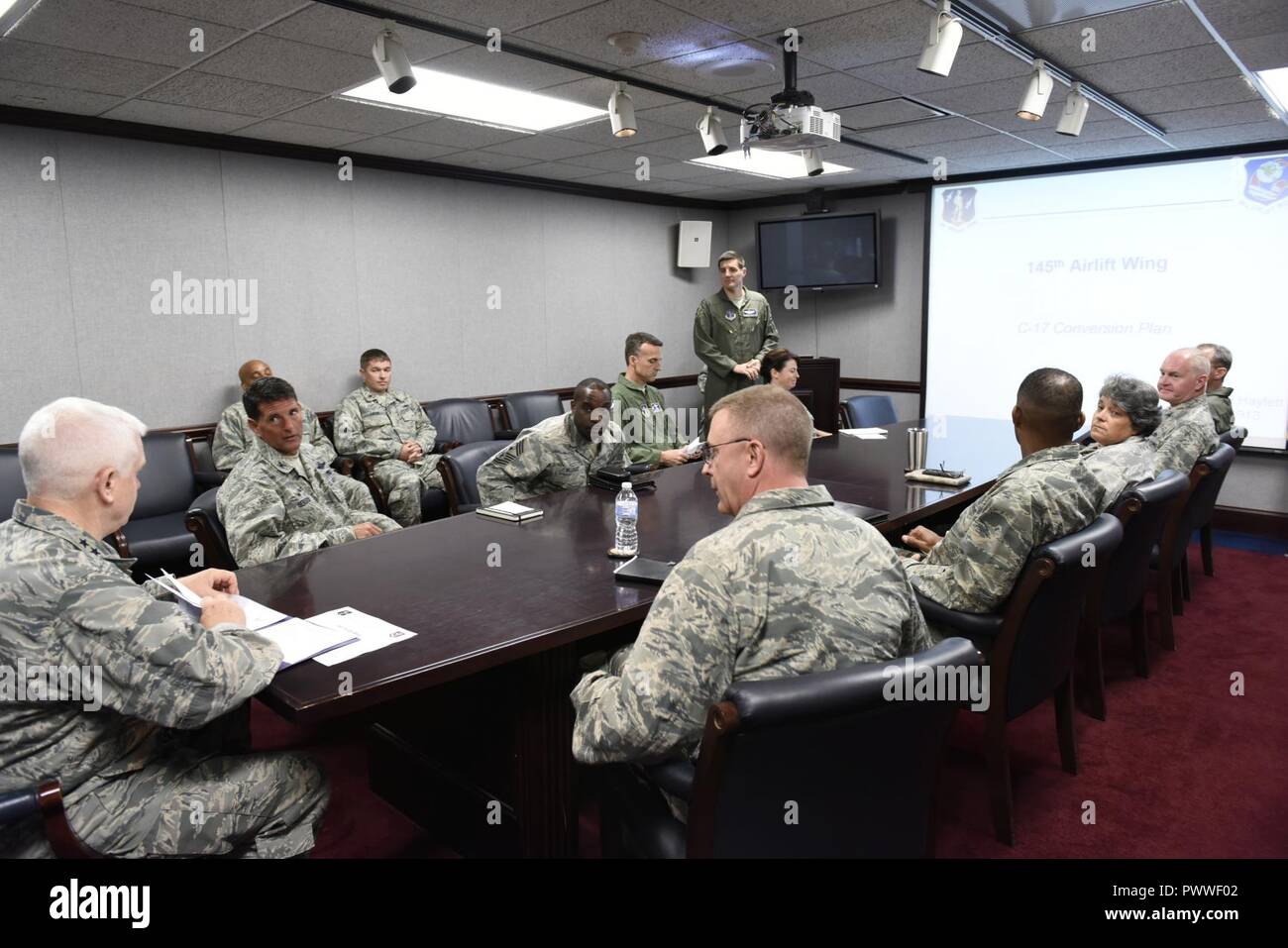 U.S. Air Force Lt. Gen. Scott Rice (left) Director of the Air National ...