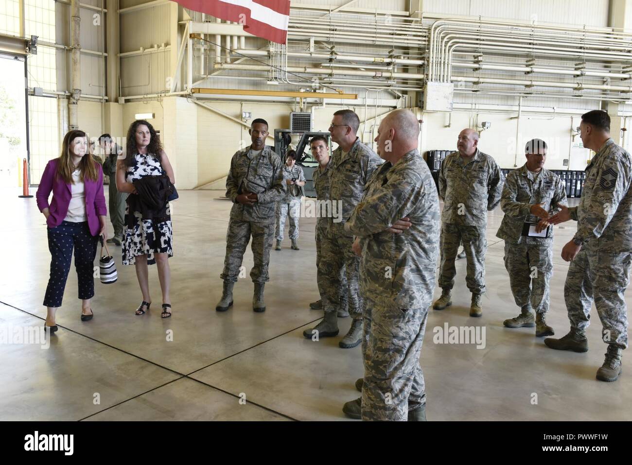 U.S. Air Force Col. Allen R. Cecil Commander (center) of the 145th ...