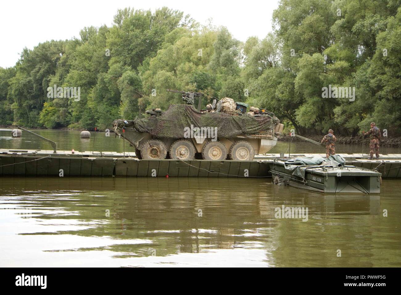 Soldiers assigned to 1st Squadron, 2d Cavalry Regiment, U.S. Army drive their Stryker Combat ...
