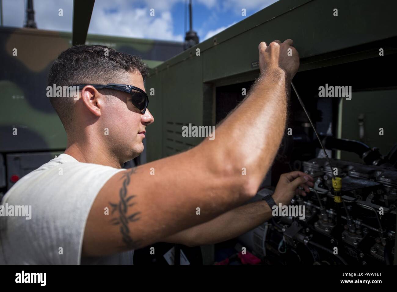 Electrical Power Production specialist Staff Sgt. Casey Toth, from the ...