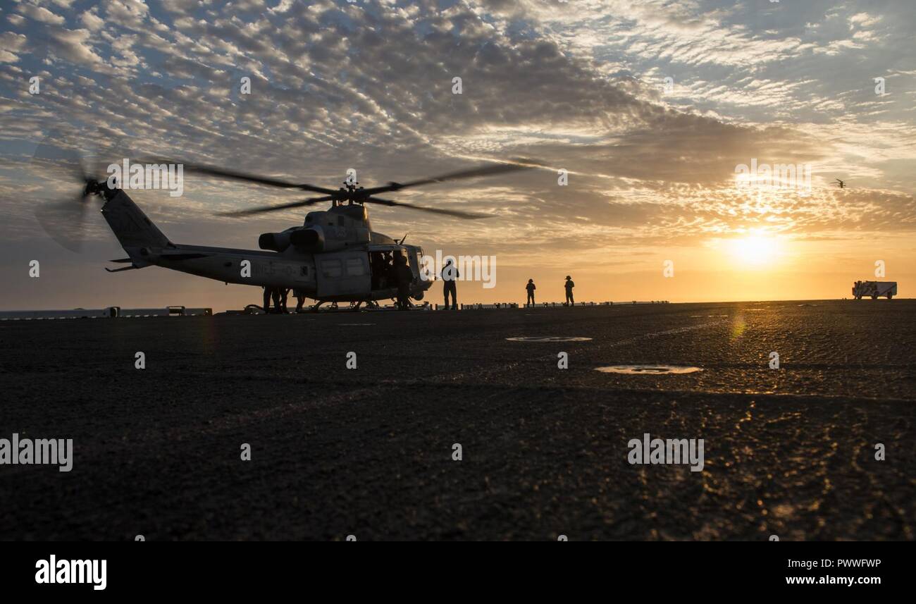 A UH-1Y Huey, assigned to the “Gunfighters” of Marine Light Attack ...