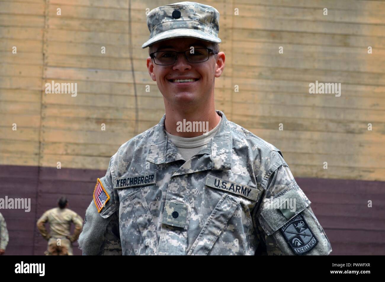 Cadet Scott Kerchberger, a Reserve Officer Training Corps (ROTC) cadet ...