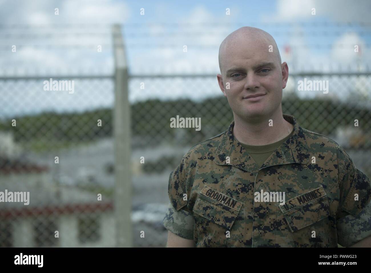 U.S. Marine Cpl. Eric Goodman was one of the five Marines to assist a ...