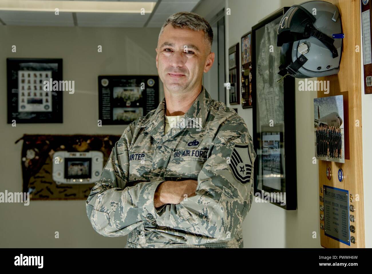 U.S. Air Force Master Sgt. Lonnie Carter, the commandant of the Chief ...