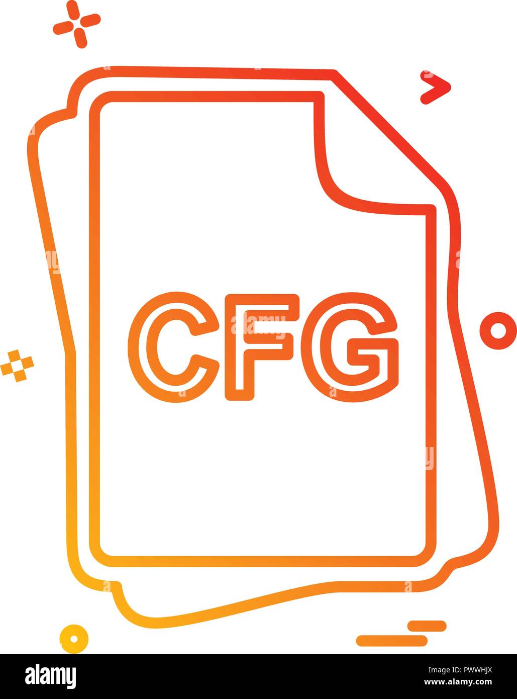CFG file type icon design vector Stock Vector Image & Art - Alamy