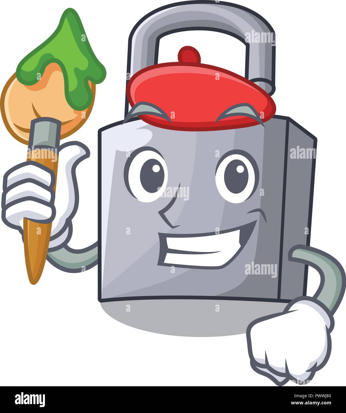 Artist character padlock on the wooden door Stock Vector Image & Art ...