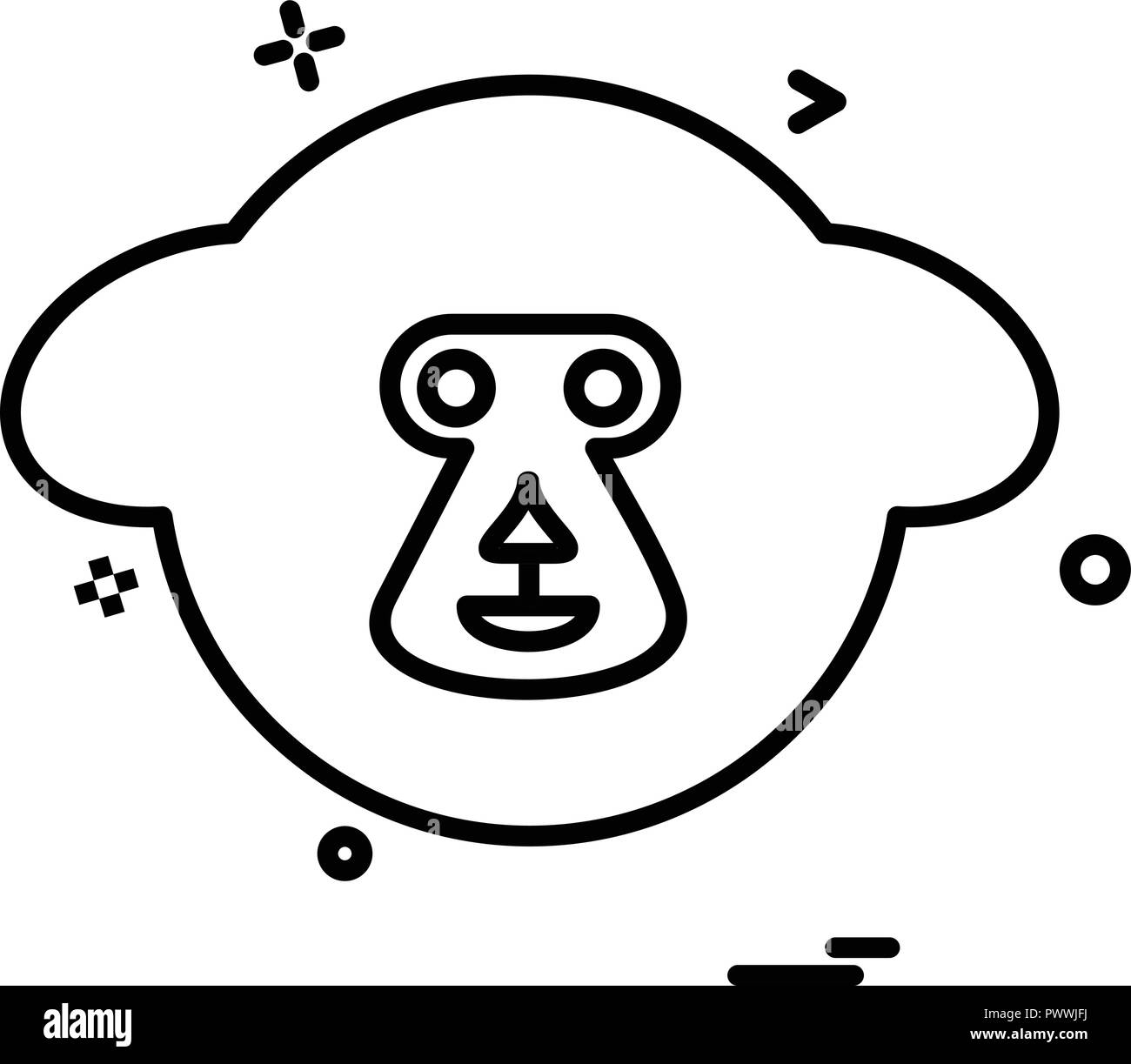 Monkey icon design vector Stock Vector Image & Art - Alamy