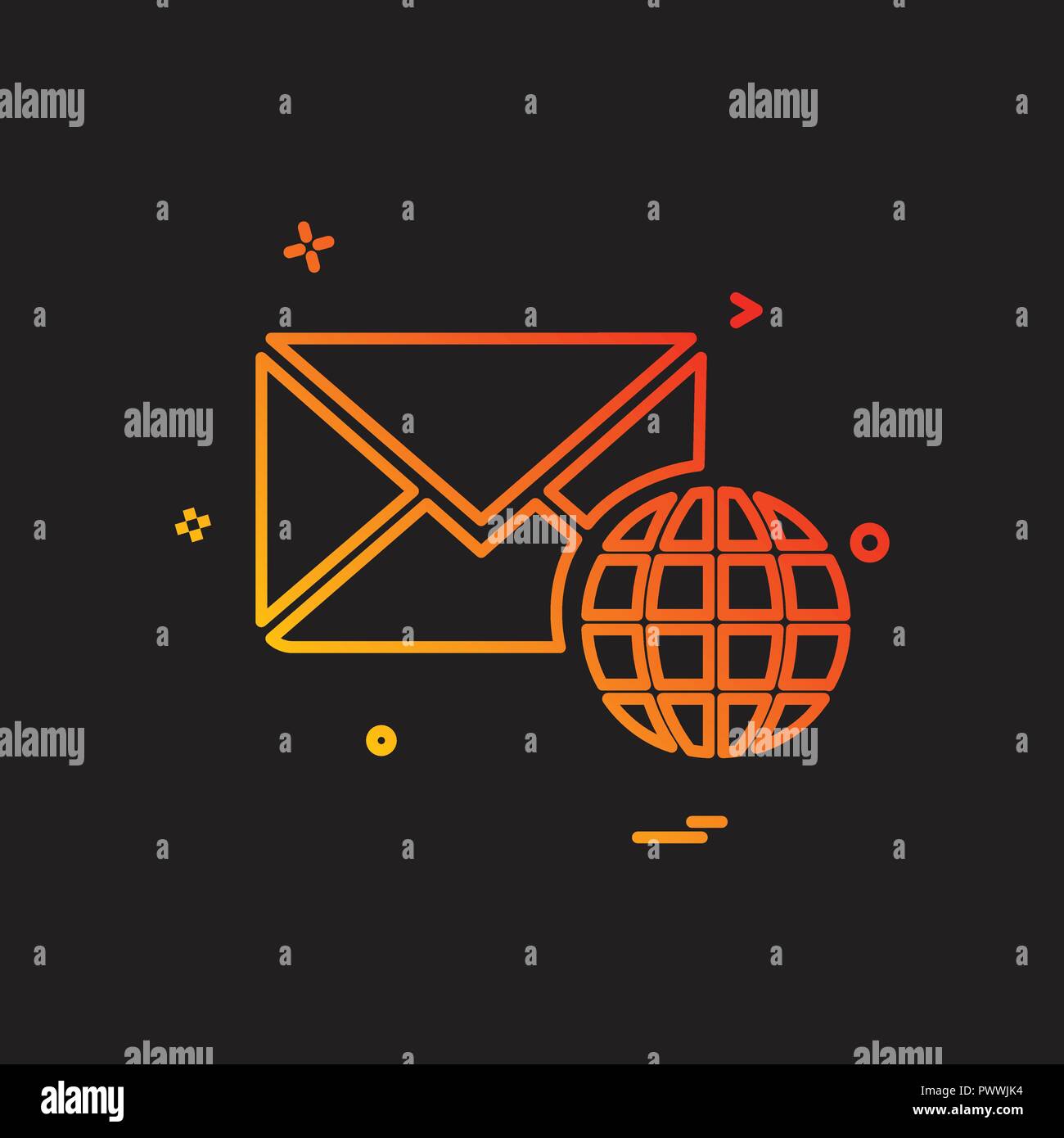 Email icon design vector Stock Vector Image & Art - Alamy