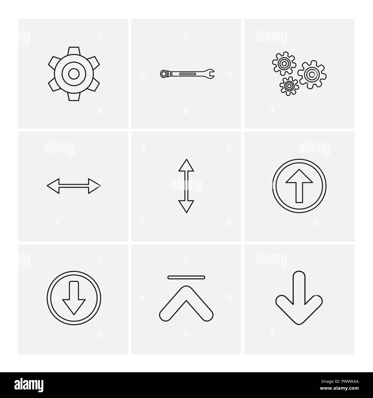 gear , setting , wrench ,arrows , directions , left , right , pointer ...