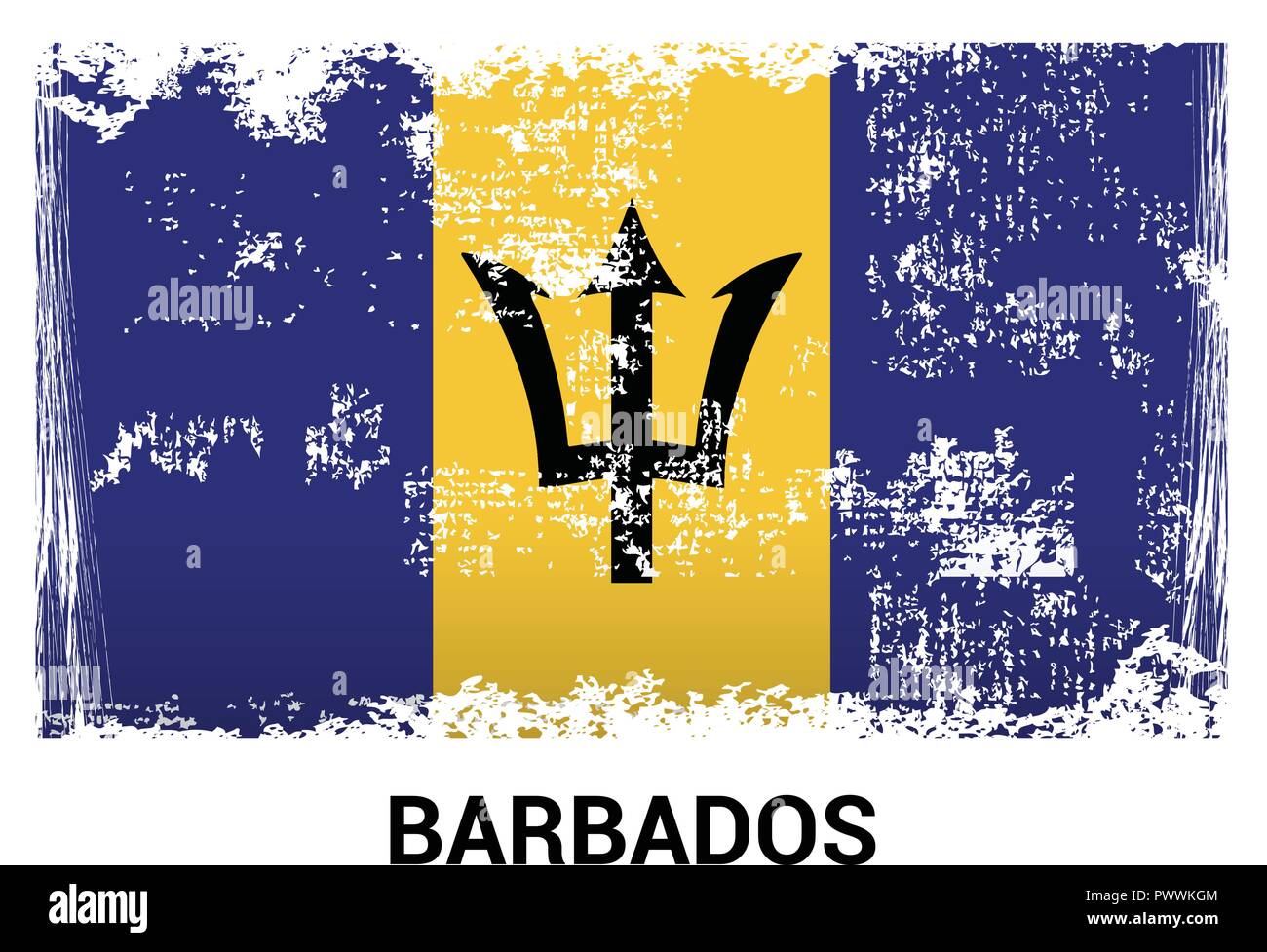 Barbados flag design vector Stock Vector Image & Art - Alamy