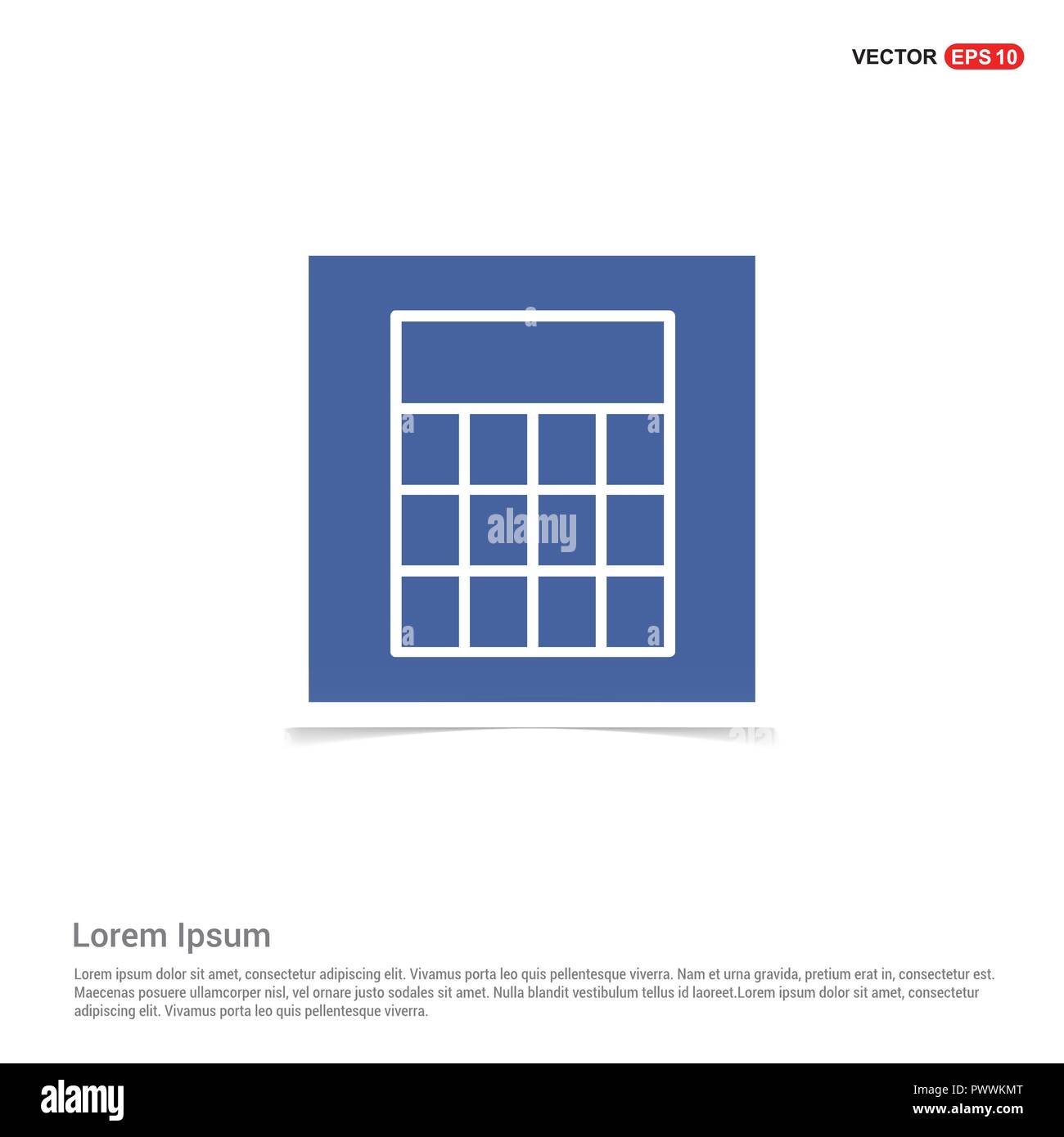 Calculator icon - Blue photo Frame Stock Vector Image & Art - Alamy