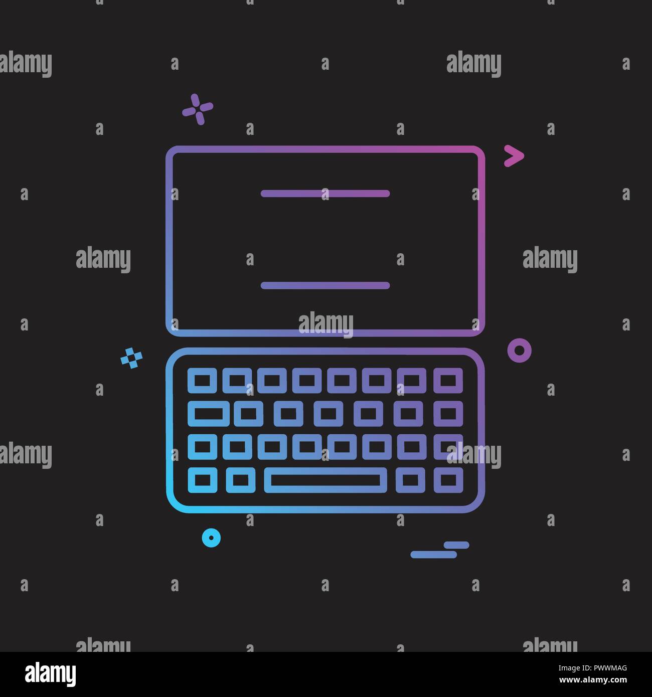 Laptop icon design vector Stock Vector Image & Art - Alamy
