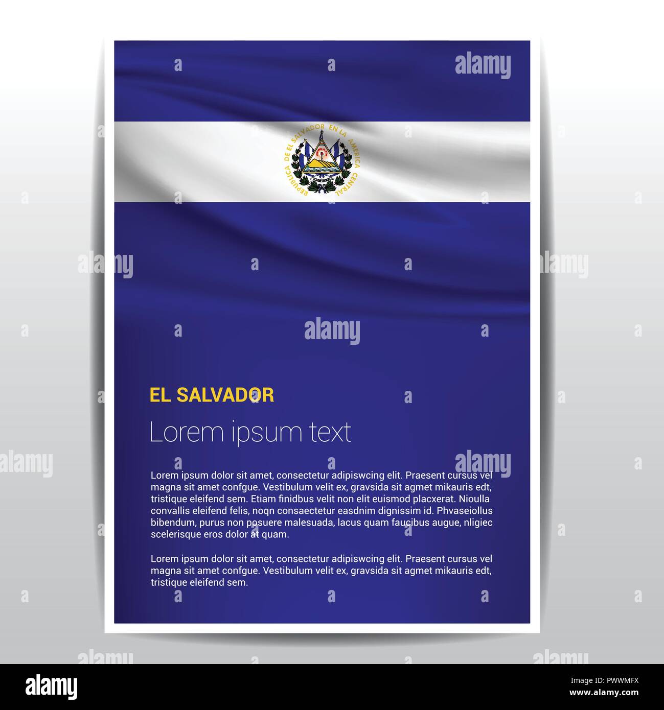 El Salvador flag design vector Stock Vector Image & Art - Alamy