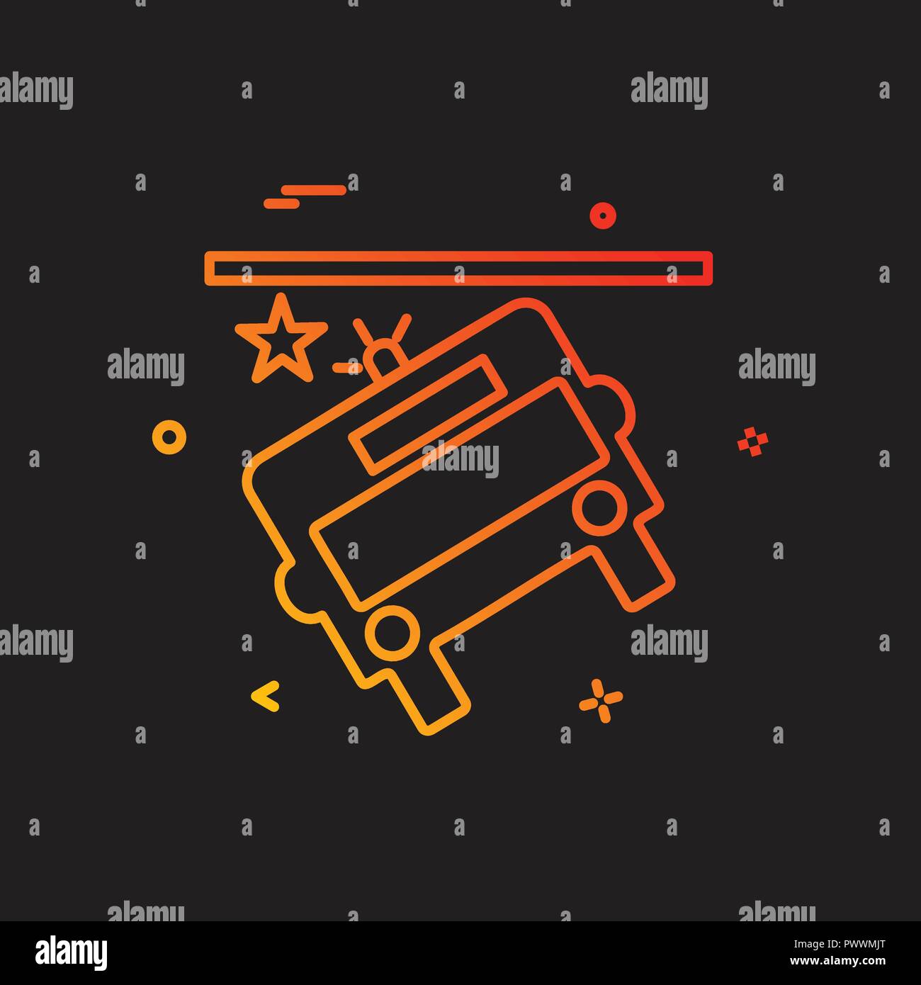 Bus accident icon design vector Stock Vector Image & Art - Alamy