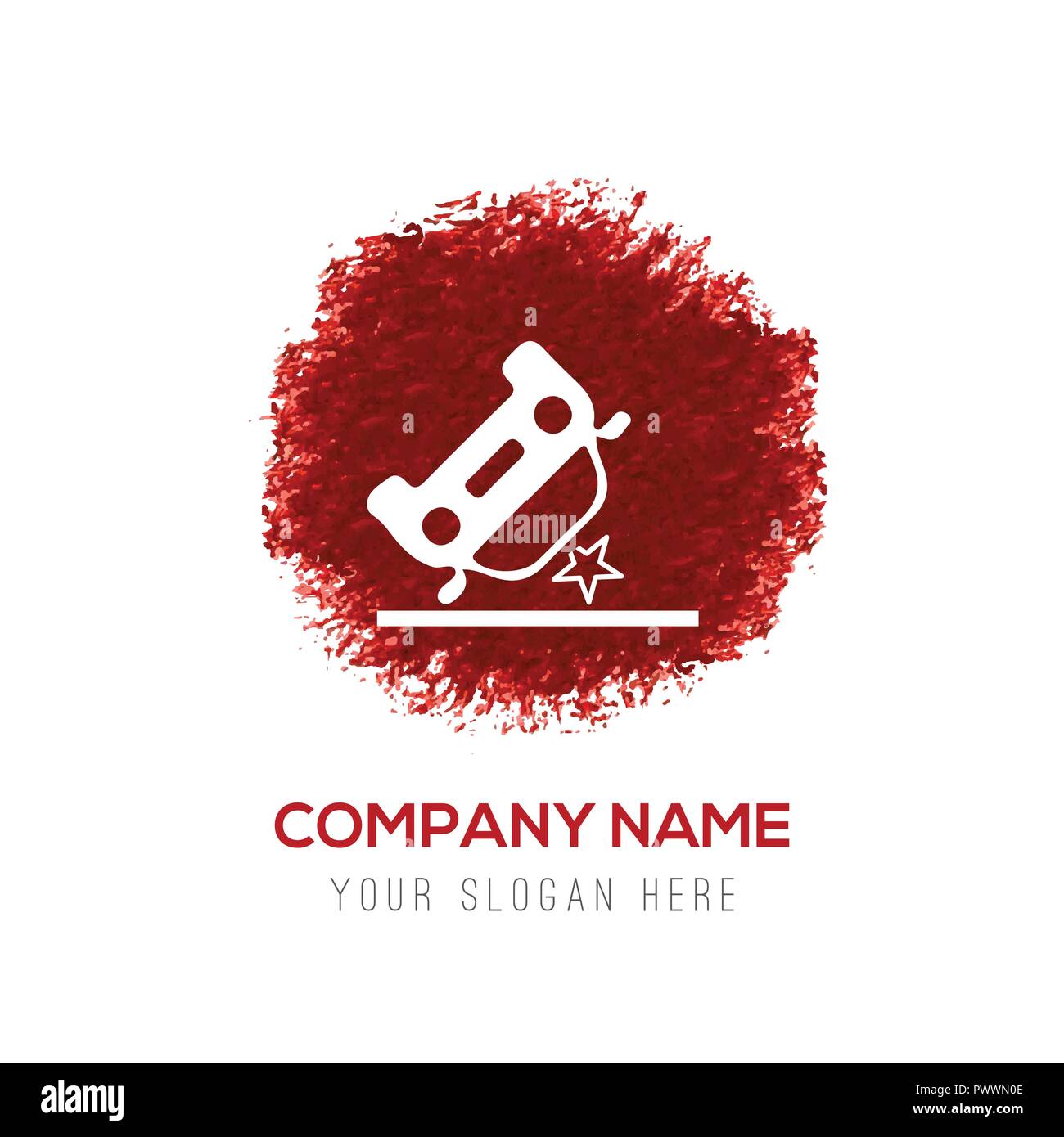 Car crash accident icon - Red WaterColor Circle Splash Stock Vector ...