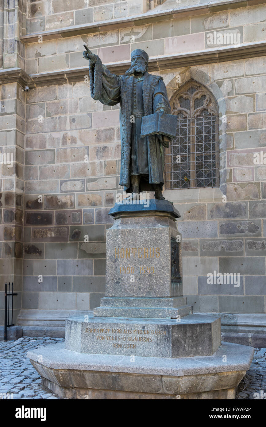 BRASOV, TRANSYLVANIA/ROMANIA - SEPTEMBER 20 : Statue of Honterus in ...