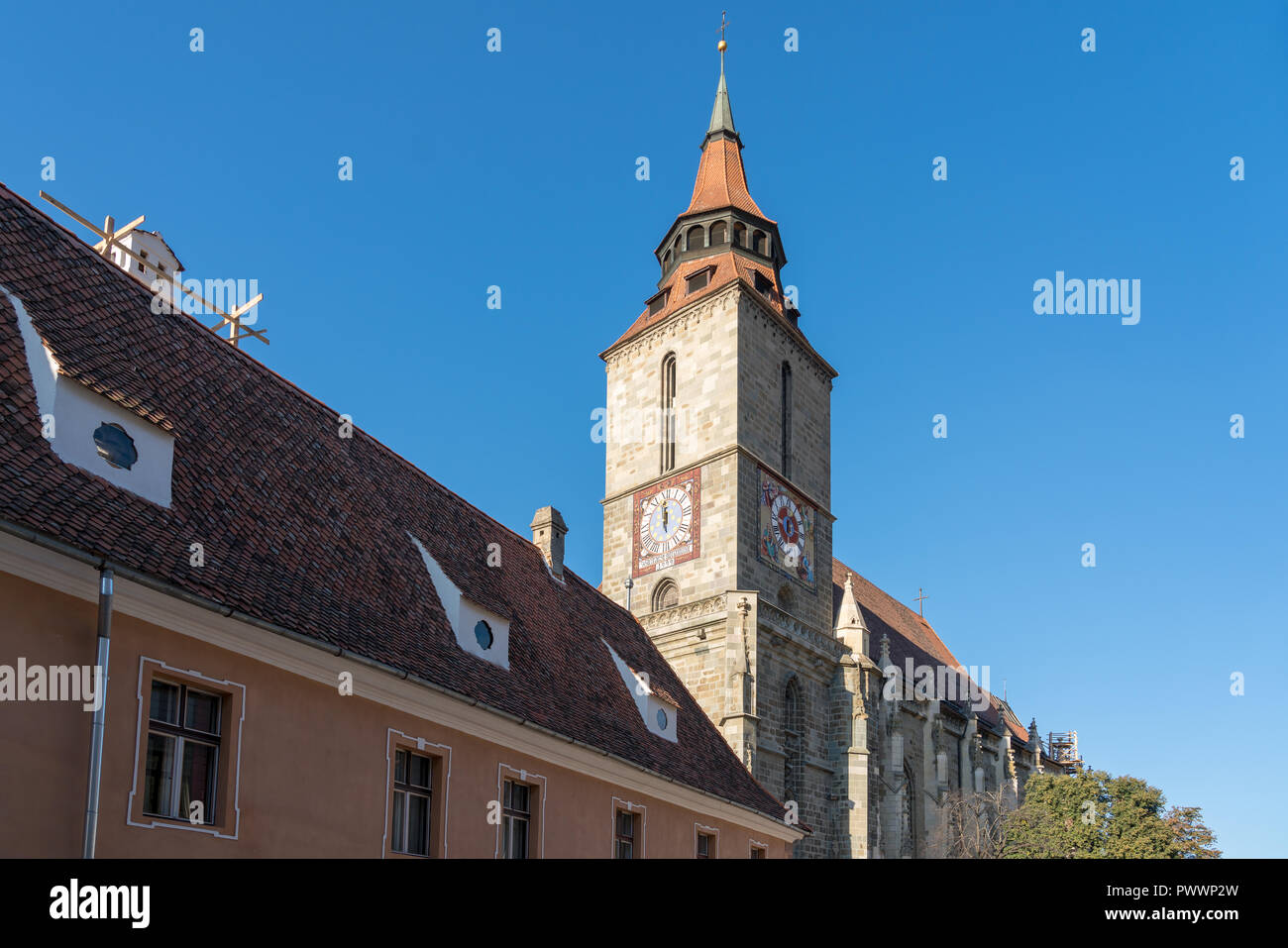 BRASOV, TRANSYLVANIA/ROMANIA - SEPTEMBER 20 : View of the Black Church ...