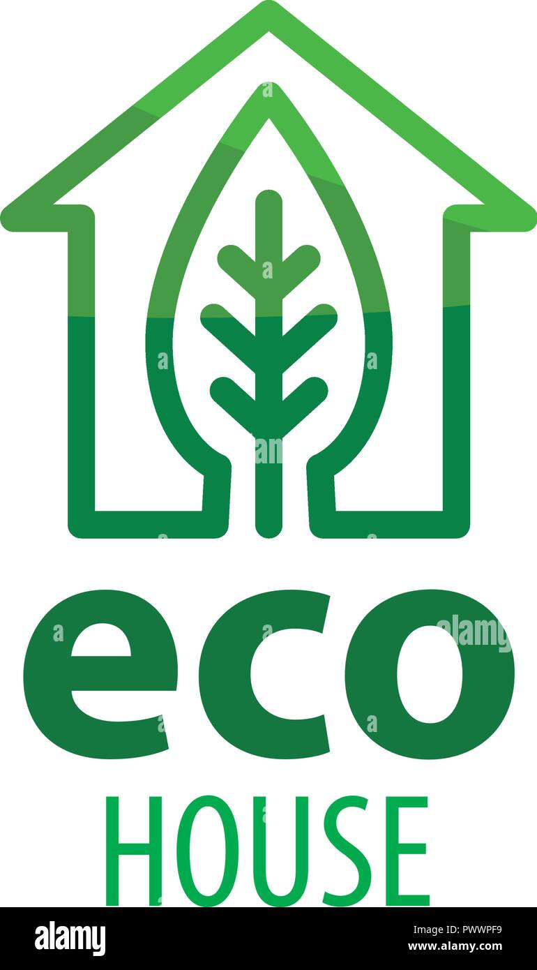 Eco house sign. Vector illustration on white background Stock Vector ...