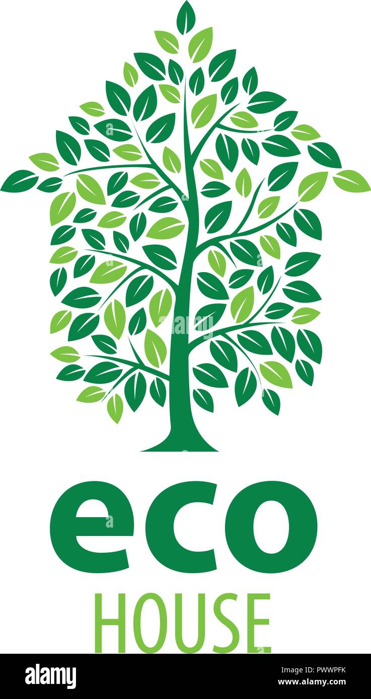 Eco house sign. Vector illustration on white background Stock Vector ...