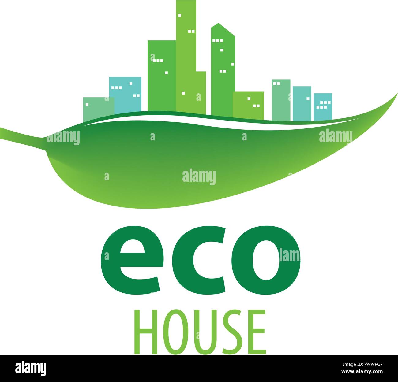 Eco house sign. Vector illustration on white background Stock Vector ...