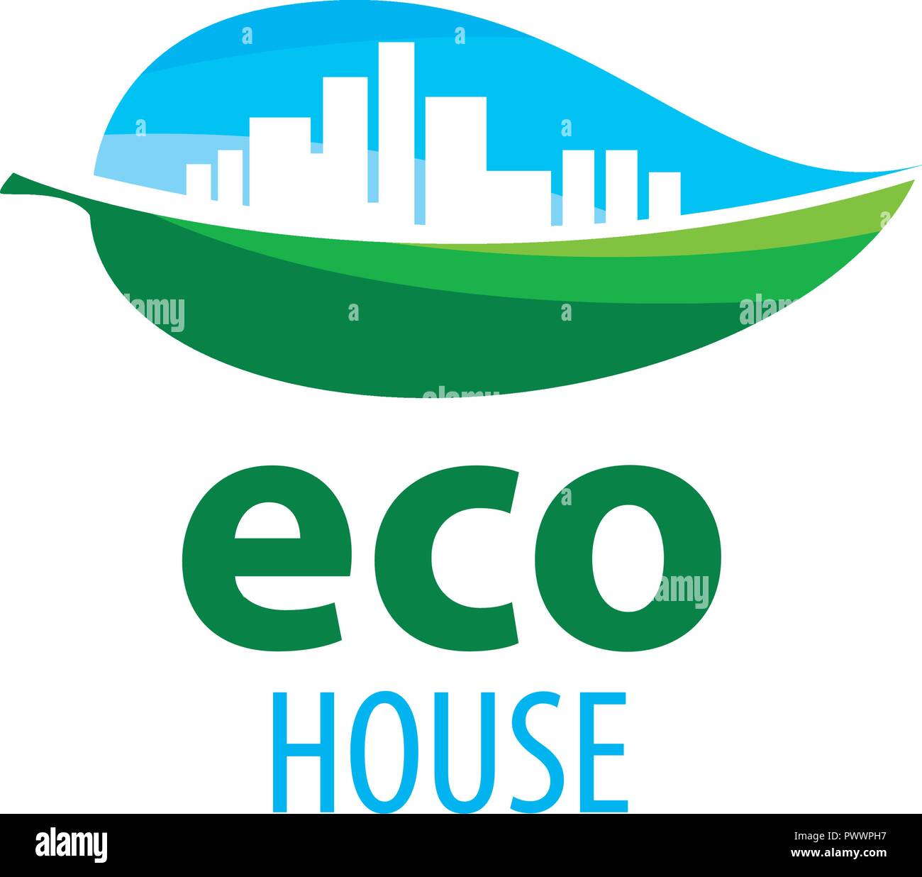 Eco house sign. Vector illustration on white background Stock Vector ...