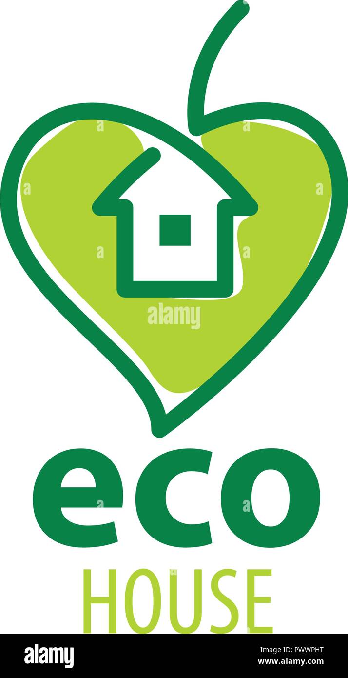 Eco house sign. Vector illustration on white background Stock Vector ...