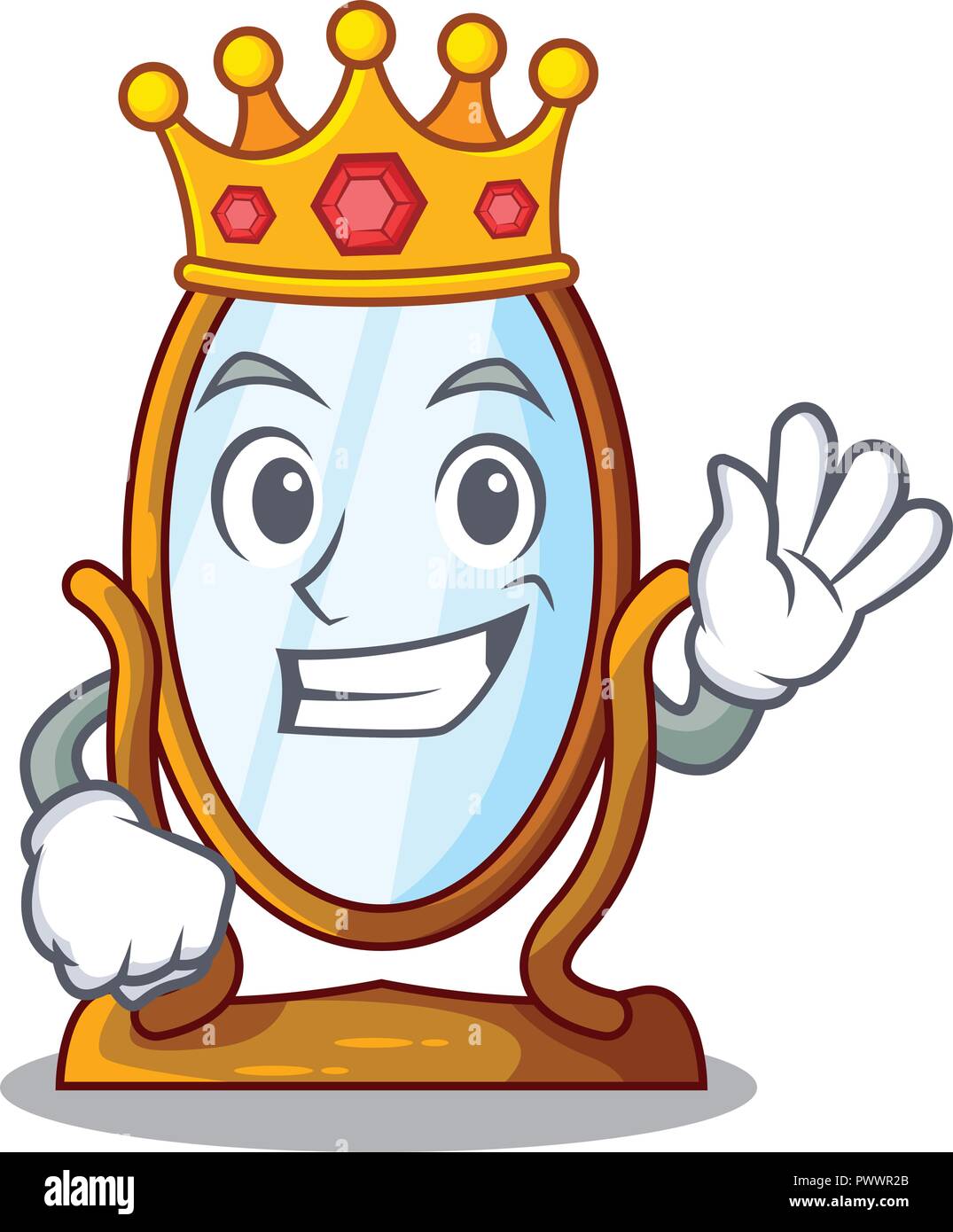 King big dressing mirror isolated on mascot Stock Vector Image & Art ...