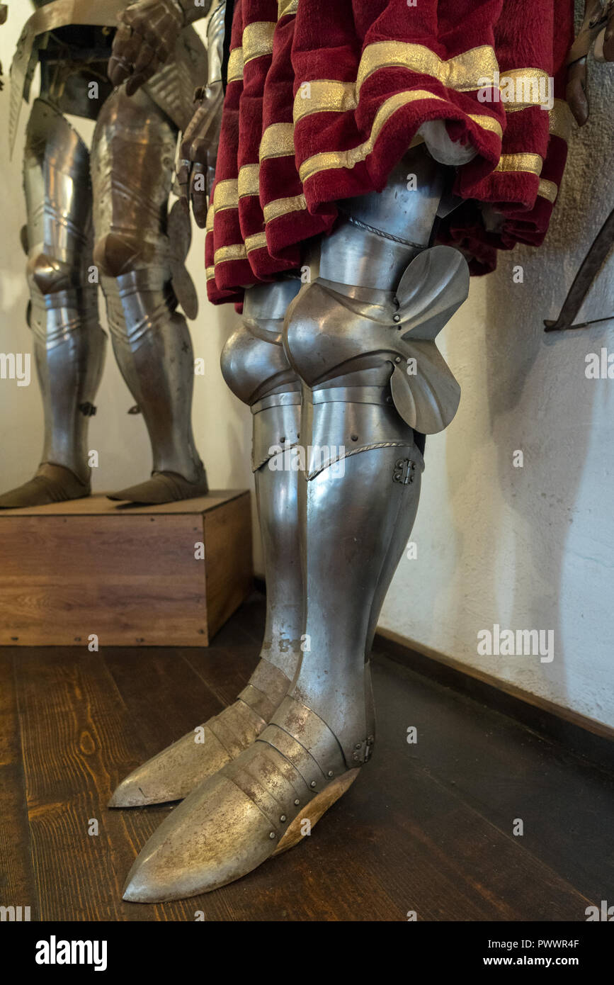 BRAN, TRANSYLVANIA/ROMANIA - SEPTEMBER 20 : View of a knight's armour ...