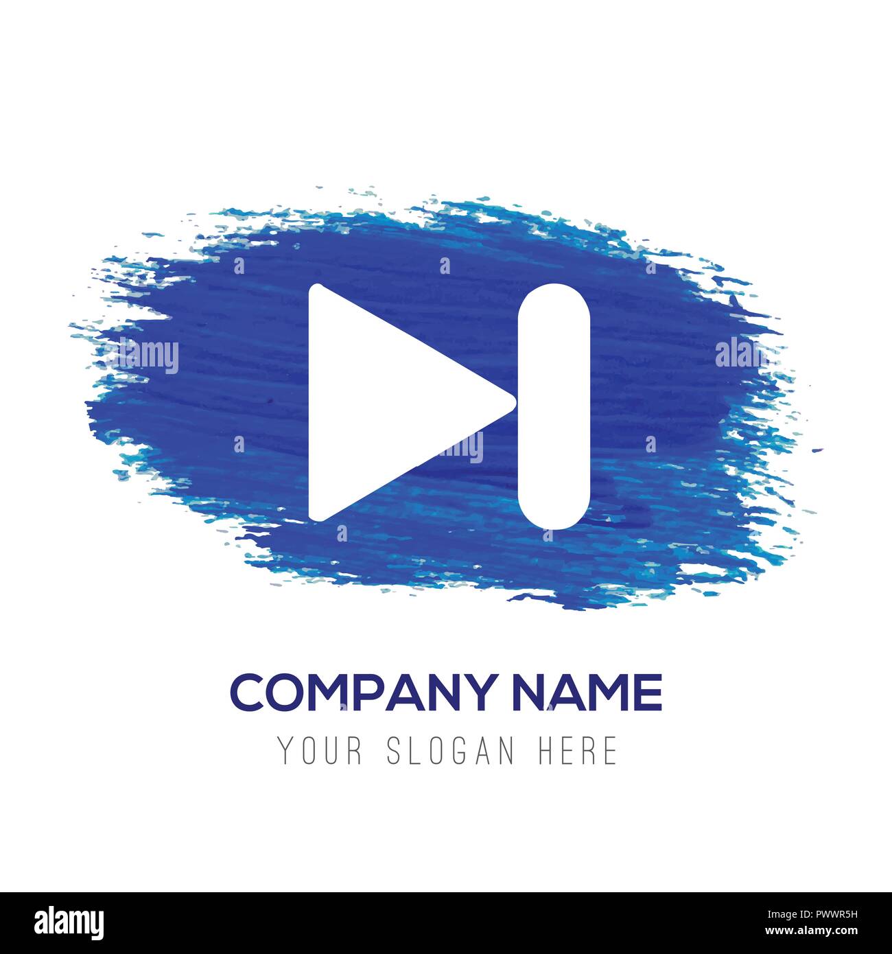 forward icon - Blue watercolor background Stock Vector Image & Art - Alamy