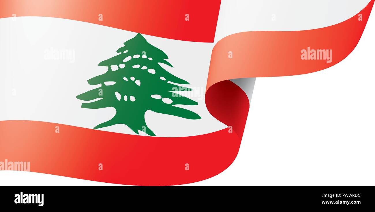 Lebanese flag, vector illustration on a white background Stock Vector ...