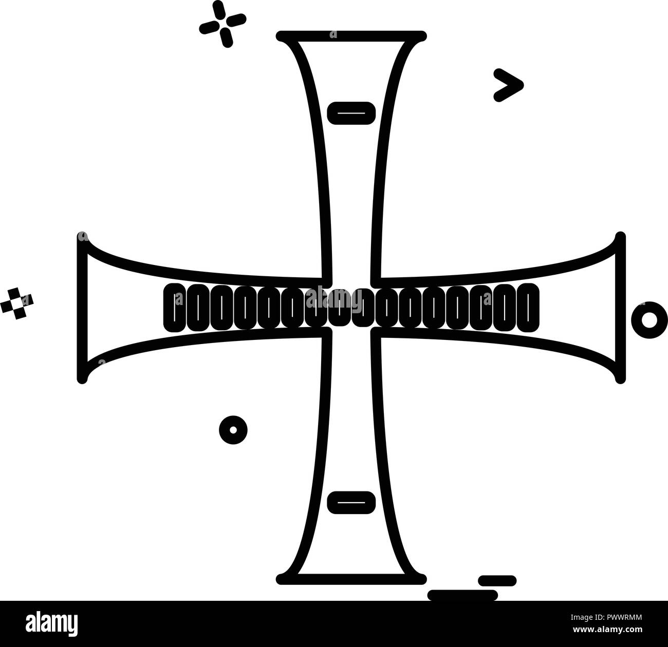 Cross icon design vector Stock Vector Image & Art - Alamy