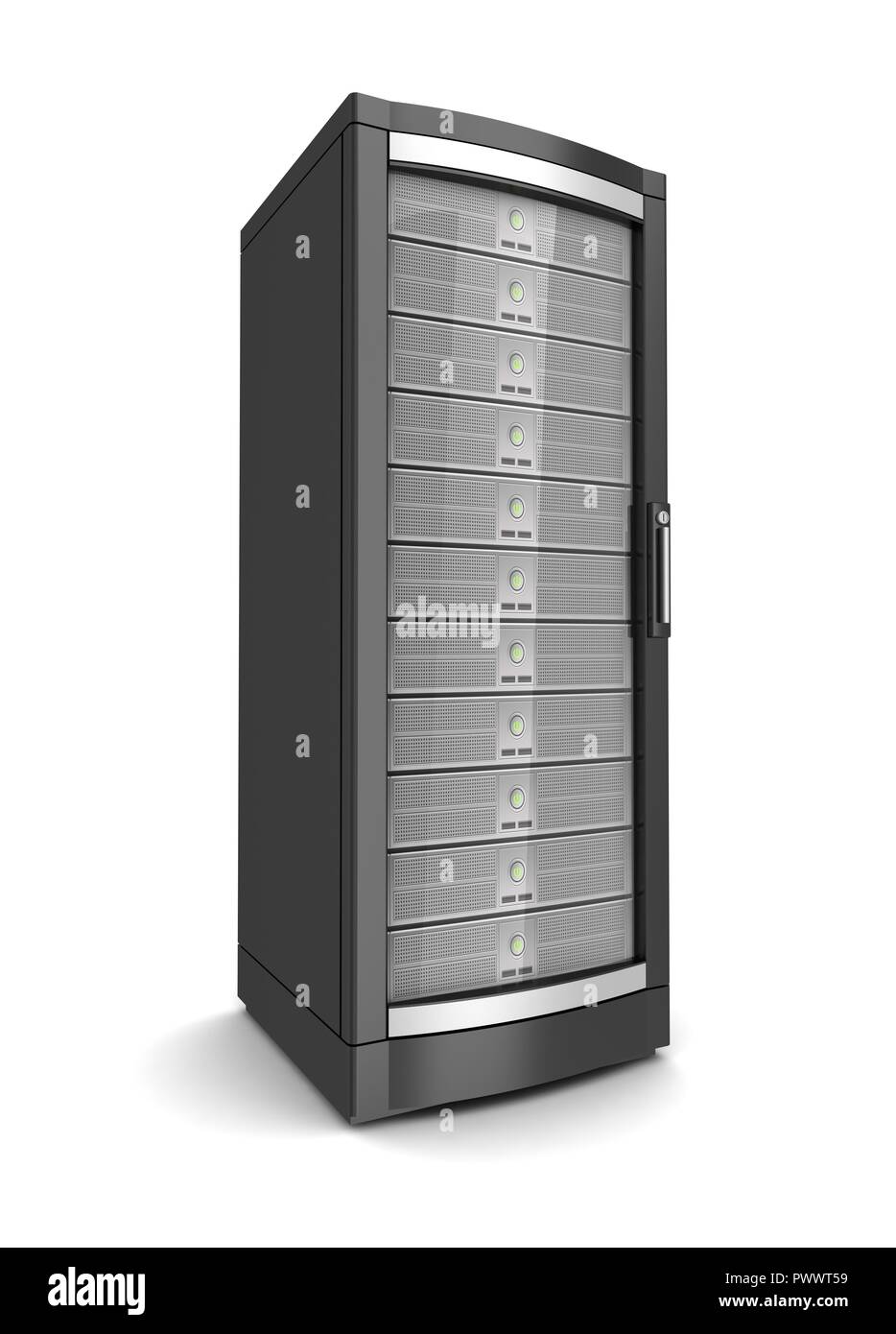 Computer network server room 3d Black and White Stock Photos & Images ...