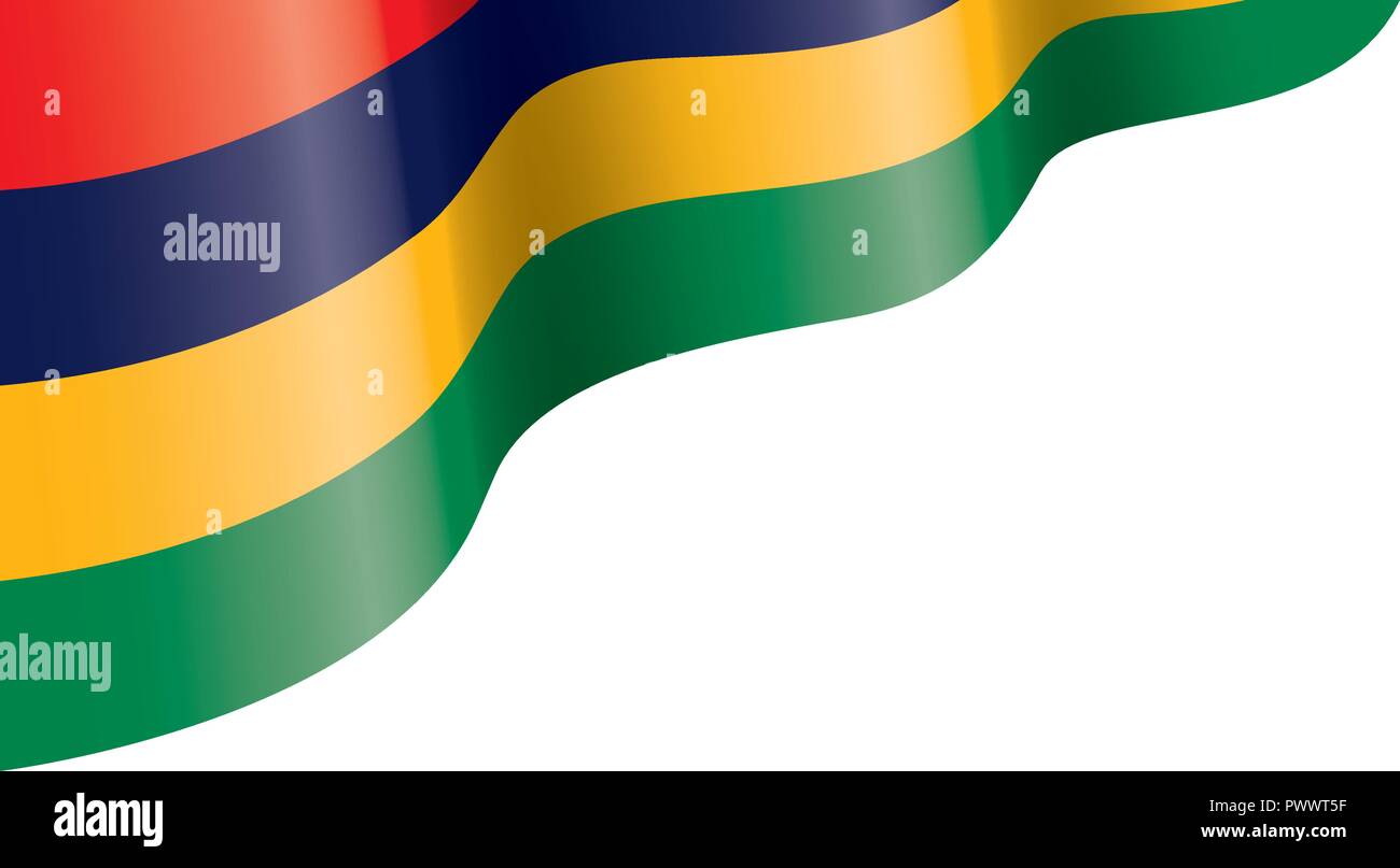 Mauritius flag, vector illustration on a white background Stock Vector ...