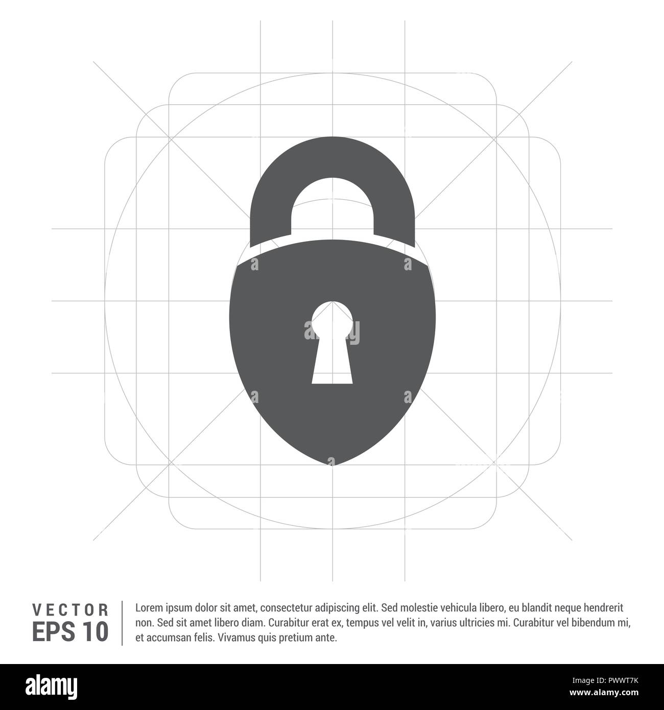 Web Lock Icon Stock Vector Image & Art - Alamy