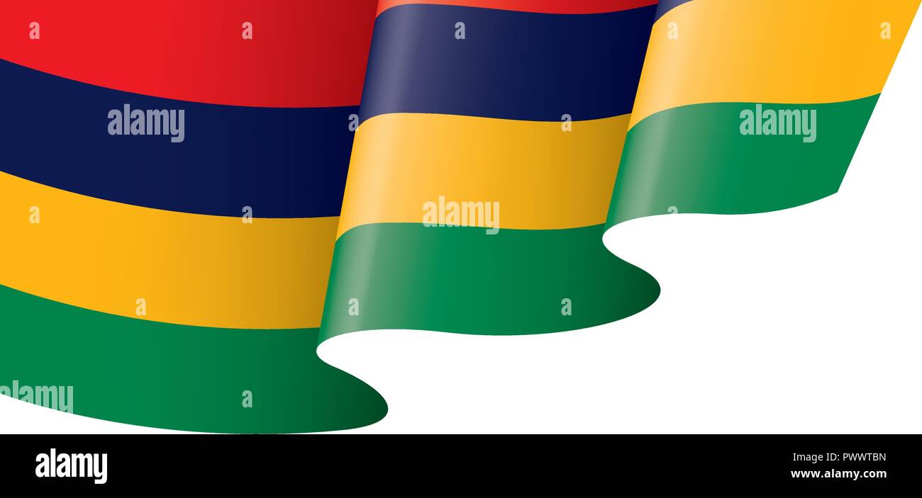 Mauritius flag, vector illustration on a white background Stock Vector ...