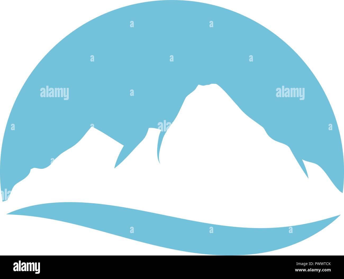 Ski resort scene winter Stock Vector Images - Alamy
