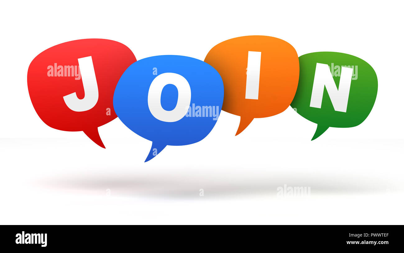 Join now with bubble sign hi-res stock photography and images - Alamy
