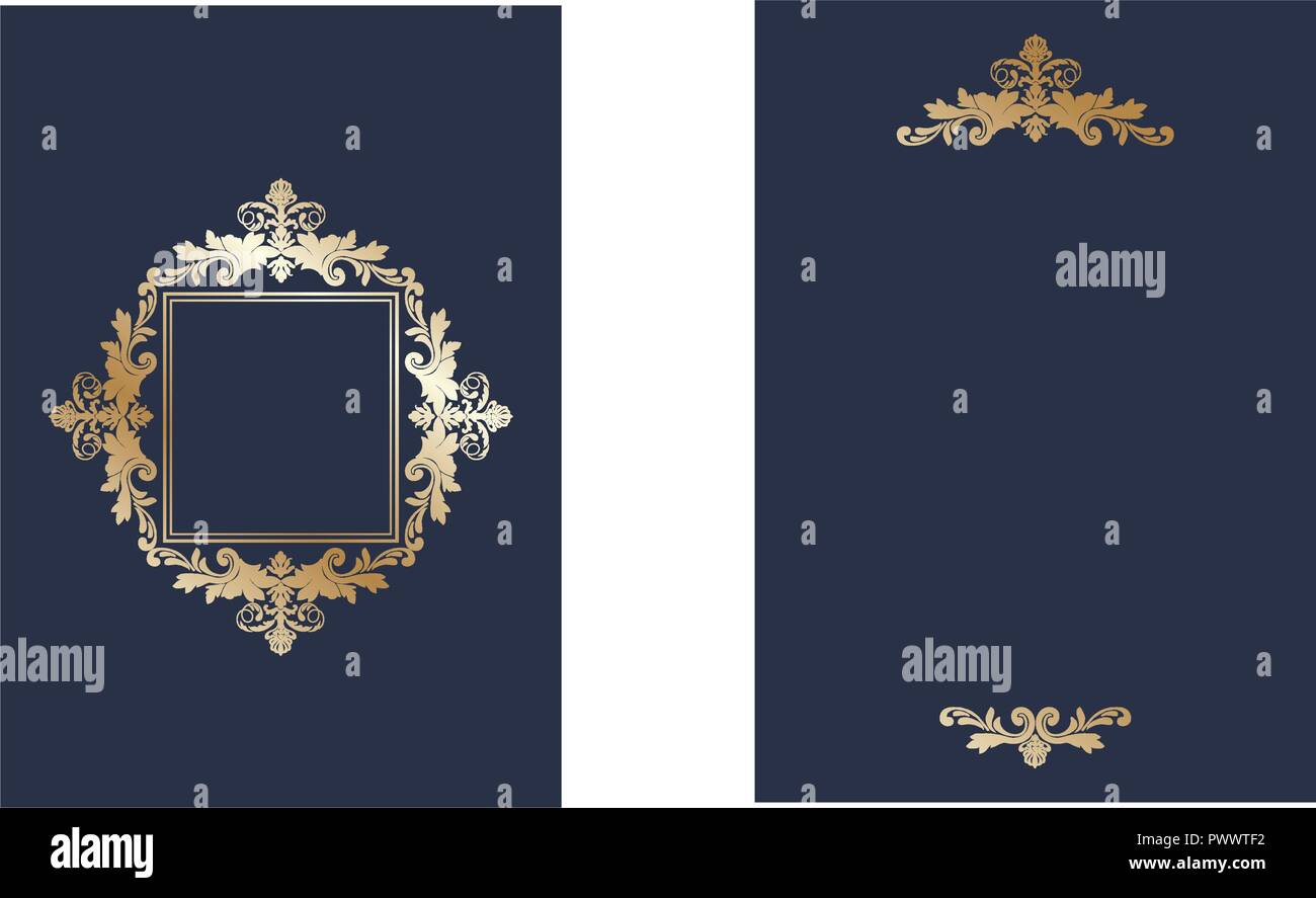 luxury gold invitation frames Stock Vector Image & Art - Alamy
